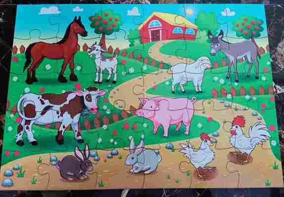 30 Piece Wooden Jigsaw Puzzle Farm Animal theme