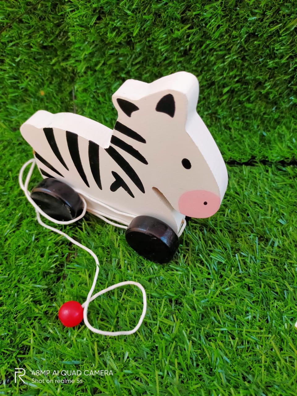 Zebra Pull Along wooden